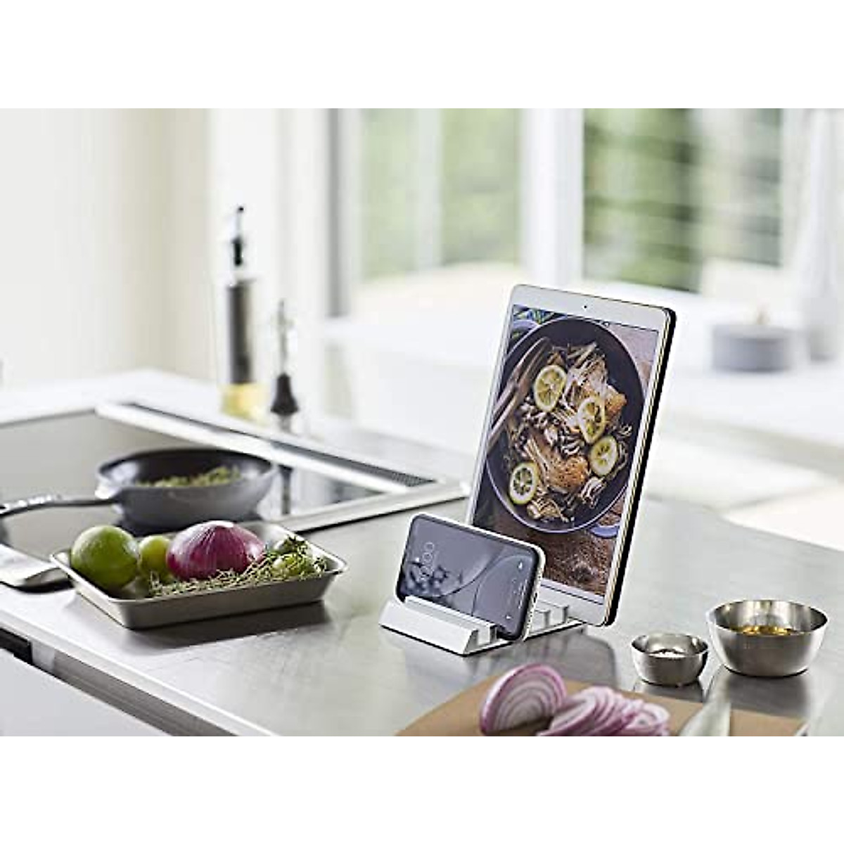 Yamazaki Multi Device Home Phone and Tablet Stand, One Size, White