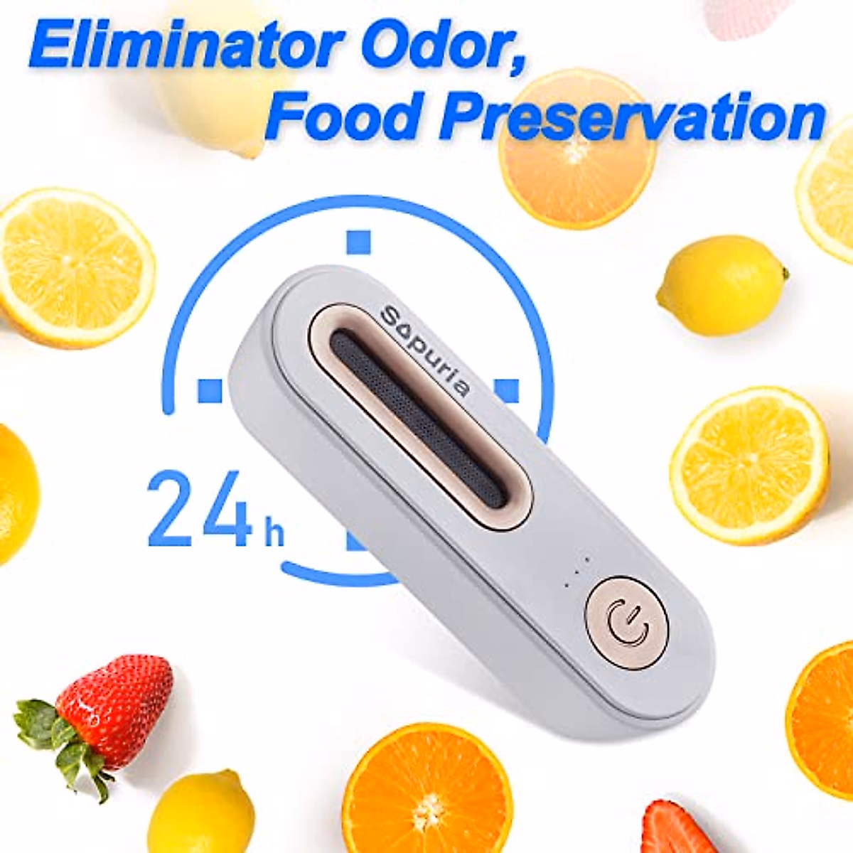 SOPURIA Fridge Deodorizer Portable Refrigerator Freshener Mini Odor Eliminator for Refrigerators, Closets, Toilets, Car, Pet Home and Small Confined Spaces