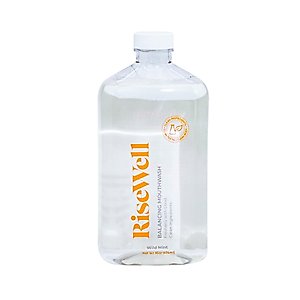 RiseWell Balancing Mouthwash - Alcohol Free, Alkaline pH Balancing Mouthwash with Xylitol - Dentist Developed All Natural Mouthwash Alkaline - No Added Fluoride Mouthwash for Adults - Wild Mint, 16 Oz