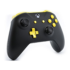 MODDEDZONE Custom Wireless UNMODDED Controller for Xbox One S/X and PC with Exclusive and Unique Designs - The Perfect Gaming Gift for Enthusiasts, Expertly Crafted in the USA - Black/Gold