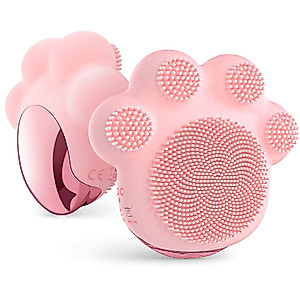 MelodySusie Electric Sonic Facial Cleansing Brush with Heated Massaging, Silicone Face Cleansing Device for Deep Cleaning & Gentle Exfoliating, Rechargeable, Gifts for Women