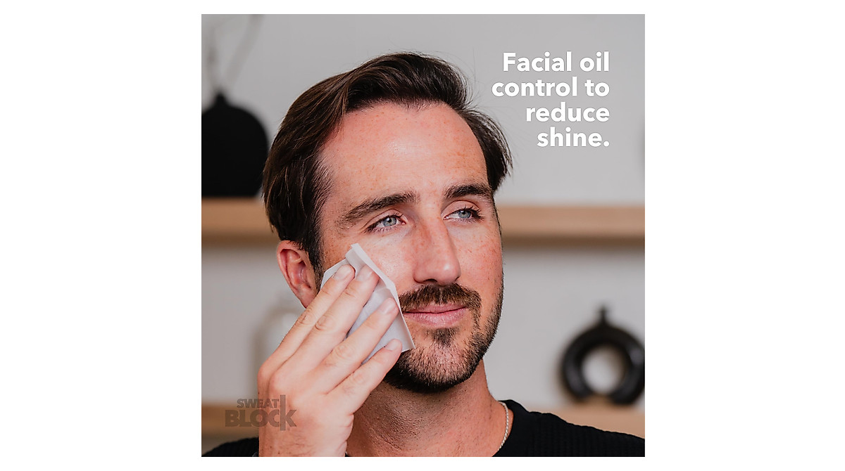 SweatBlock Antiperspirant Face Wipes - Control Shine