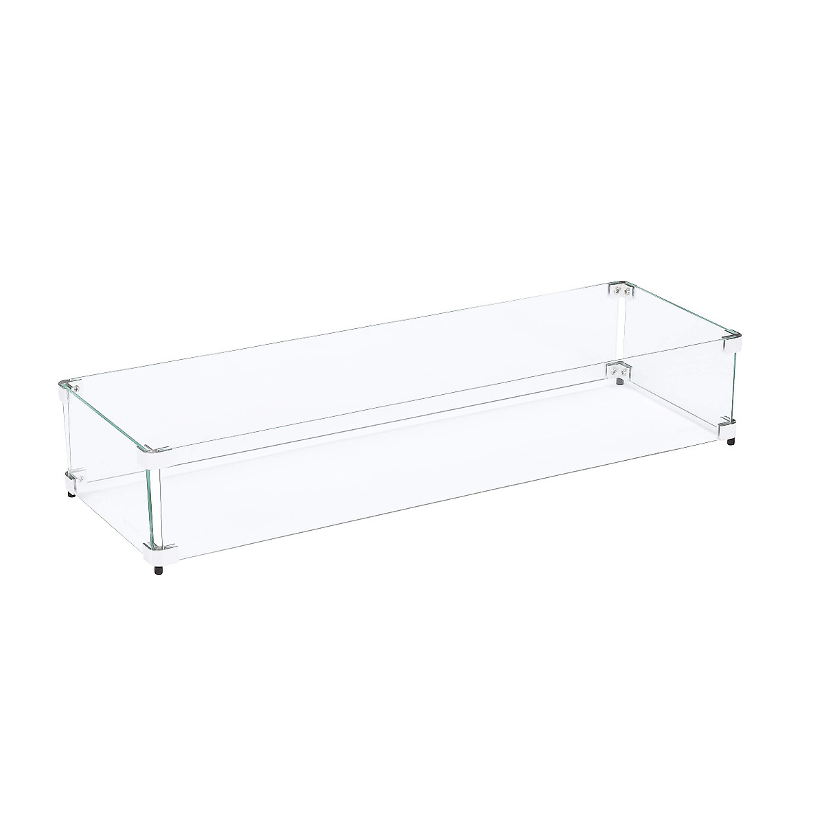 Celestial Fire Glass 30" x 6" Drop-in Burner Pan and Glass Flame Guard Bundle