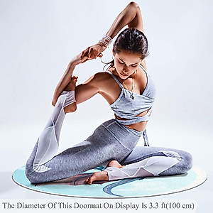 Rug Flying Dragon Blue Sky Round Play Mat Crawling Mat Floor Playmats Washable Game Blanket Tummy Time Play Mat 39.4x39.4 inches