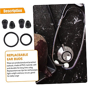 MUCKLILY 1 Set Accessory Set Spare Parts Kit Cardiology Accessories Earpiece Replacement Parts Tube Replacement Black