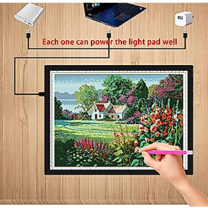 Light Board A3, 16.6×12.6inchs Light Pad, Side Button Design, 9 Levels/Stepless Dimming, Super Bright Light Box Widely for Tracing, Drawing, Weeding Vinyl, Diamond Painting etc