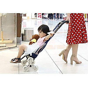 Shopping Trolley on Wheels Upgraded , 2In1 Folding Shopping Cart Max Capacity,Labor Saving for Stair Climbing with Adjustable Bungee Cord, Noiseless 3 Wheels