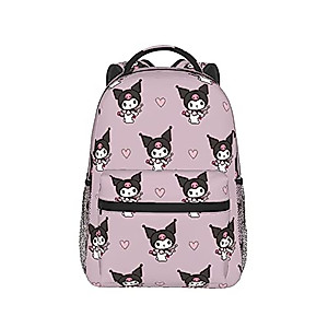Zqiyhre Kuro Backpack Print Cartoon Small Laptop Backpack School Backpack for Teens