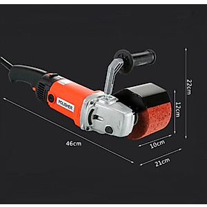 HaTur Electric Burnishing Polishing Machine Handheld Wheel Polisher Sander Wire Drawing Machine for Stainless Steel Metal Wood, 110V 1400W, 8 Speed Adjustable