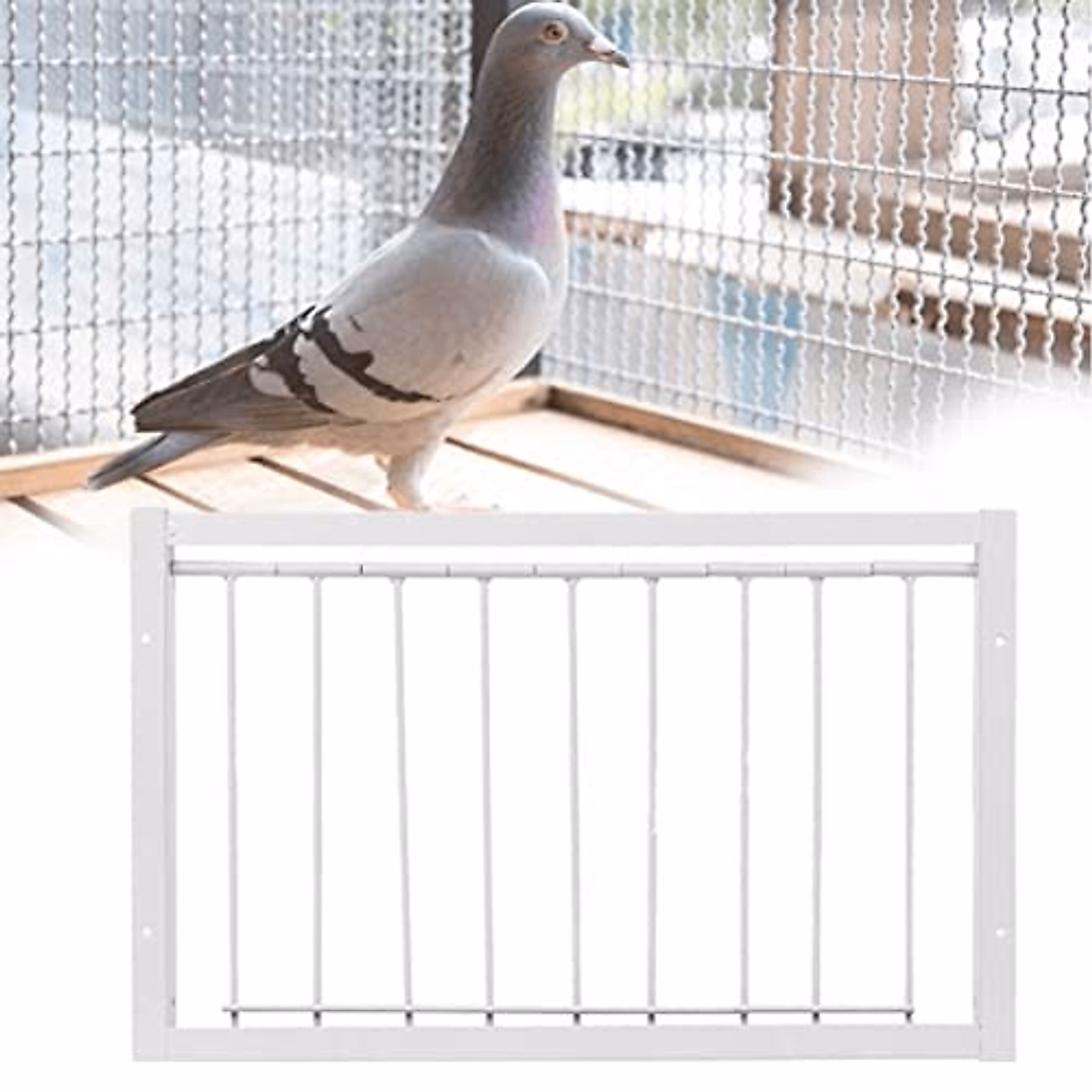 Unibell Iron Birdcages T-Trap House Door High Strength for Pigeon Parrot Easy Installation Pigeon Entrance Door Pigeon Birds House Bird Cage with Detachable Rolling Stand (43.3x26cm)