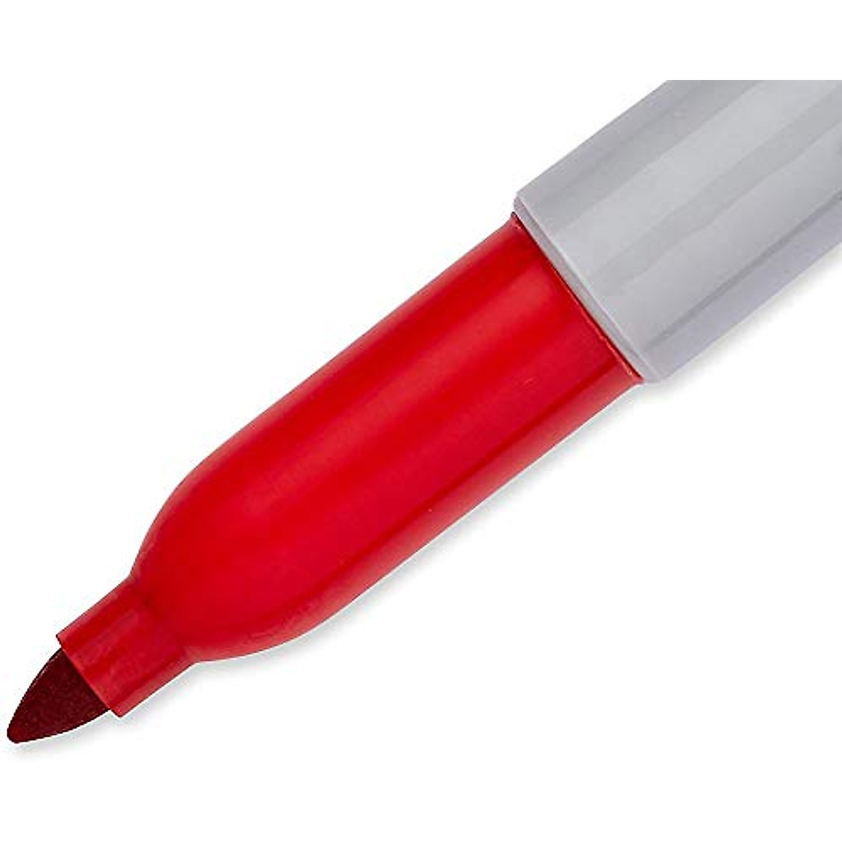 Sharpie 30002 Fine Point Permanent Marker, Marks On Paper and Plastic, Resist Fading and Water, AP Certified, Red Color, Pack Of 2 Boxes Of 12 Markers