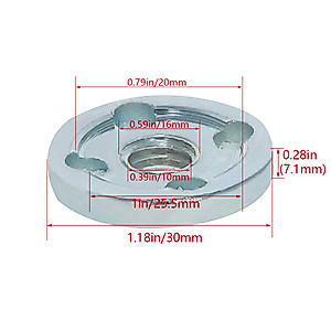 Yinpecly Inner Outer Flange Nut Angle Grinder Replacement Lock Nut Kit Fit 20mm Hole Dia for 6-10,9523,Universal Angle Grinder 10pcs