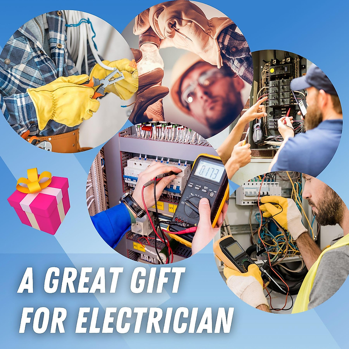 Onebttl Electrician Gifts Tumbler Travel Coffee Mug, for Dad, Husband, Father's Day, Birthday, Stainless Steel Insulated 20oz/590ml - Strip to Make Ends Meet