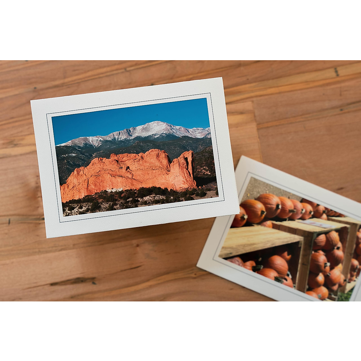 Photographer's Edge, Photo Insert Card, 10 Blank Cards and Envelopes, Birthday Cards For All Ages, for 4x6 Photos - Natural with Happy Birthday Border