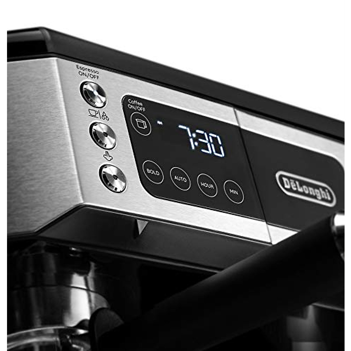 De'Longhi All-in-One Combination Coffee Maker & Espresso Machine + Advanced Adjustable Milk Frother, black & 513214601 Cappuccino Glasses, 270 milliliters