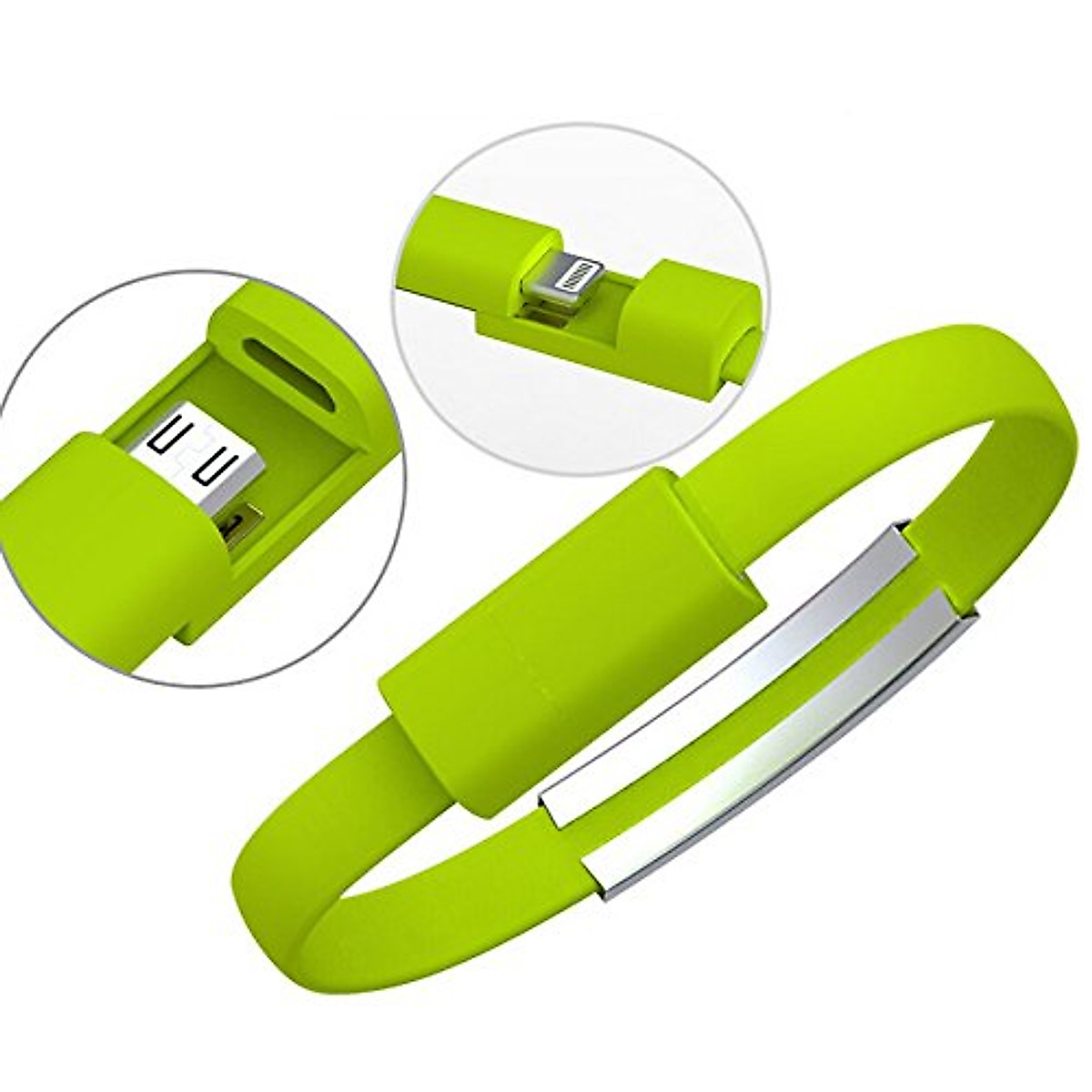 Infinite U Fashion Design Pink Bracelet/Wrist Magnetic Type Portable USB Charger Cable for Android Mobile Phone Samsung HTC Nokia BlackBerry Moto LG Sony Xperia Lenovo Huawei ZTE (with Gift Bag)