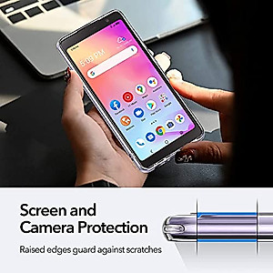 YJROP (3-Pack) for Alcatel TCL A3 A509DL/for TCL A30 Case, Soft Clear TPU [Scratch-Resistant] Drop Silicone Bumper Protection Shockproof Phone Case Cover for Alcatel TCL A3 A509DL,Flower