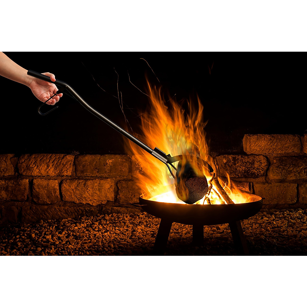 Fire Beauty Fireplace Tongs Log Grabber,Fire Tongs for Fire Pit,Wood Stove Fire Place Tools Accessories