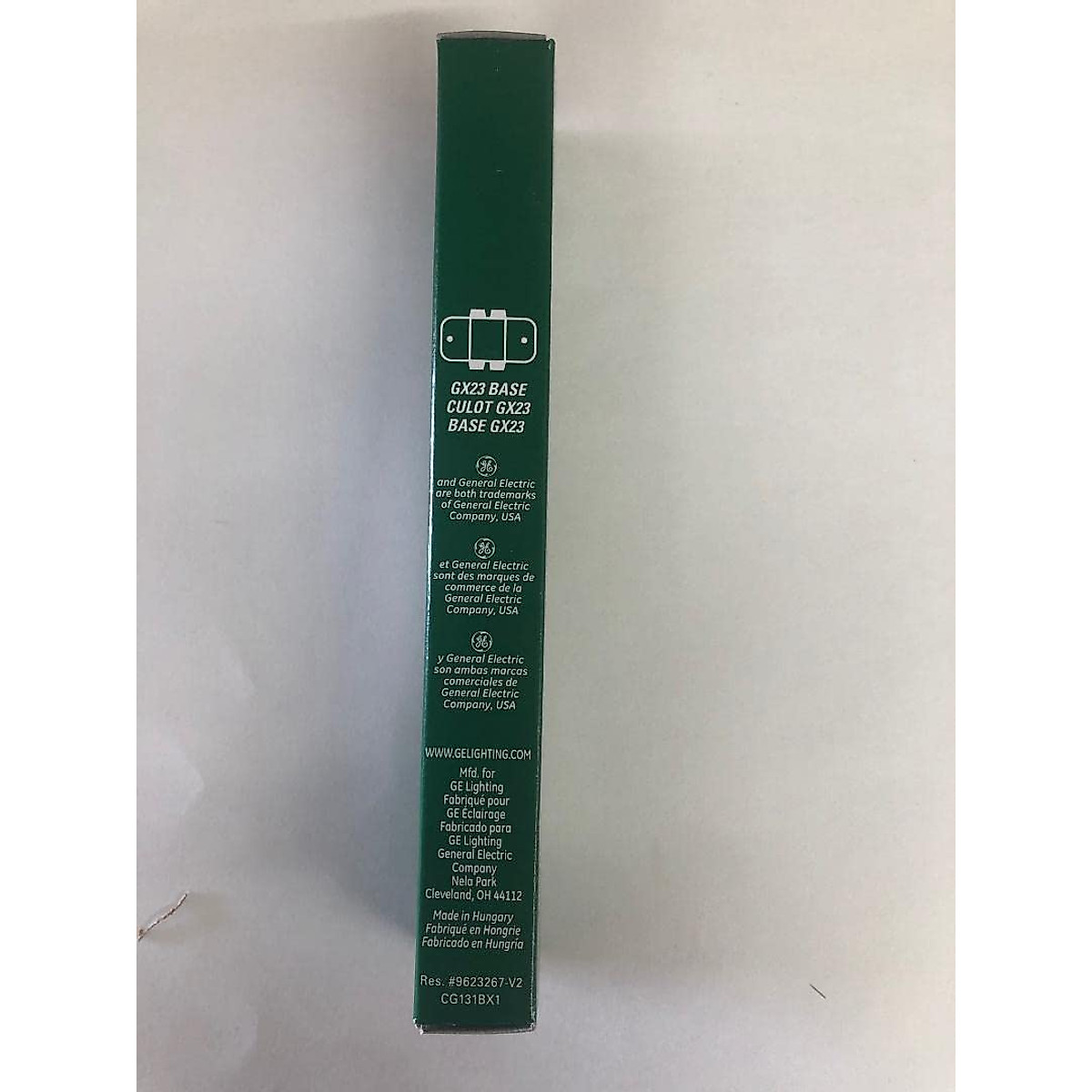 (case of 10) GE 97572 Ecolus Biax T4, F13BX/SPX50, 2 Pin GX23 Base, 5000K Color Temp, 13 watt, 784 lumen, plug-in compact fluorescent light bulb