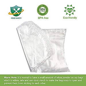 Morepack Poultry Shrink Bags,100 Pack 10x16 Inches Clear Poultry Heat Shrink Bags BPA Free Freezer Safe With 100 Zip Ties for Chickens,Rabbits