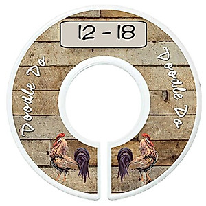 Mumsy Goose Baby Nursery Closet Dividers, Closet Organizers Baby Boy Barnyard