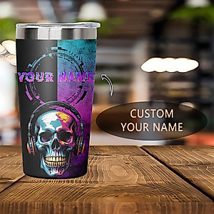 Gaming Gifts Tumbler with Name Personalized Tumbler for Christmas Birthday Valentine Fathers Day Custom Insulated Stainless Steel Tumblers