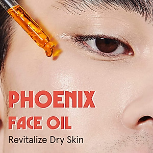 HERBIVORE Phoenix Rosehip Anti Aging Face Oil – Moisturizing Oils with CoQ10, Concentrated Antioxidants & Vitamin E, Replenish & Renew Dry Skin, Vegan, 0.3 oz