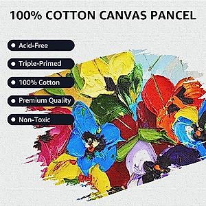 Nian Feng Canvases for Painting, 10x10 Inch 12 Pack Art Canvas Panels, 100% Cotton Blank White Canvas Boards for Oil Paint, Acrylic Paint, Tempera Paint & Watercolor, Painting Canvas for Adult & Kids.