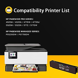972X Black Ink Cartridge (1-Pack) High Yield | Compatible Replacement for HP 972x Work with PageWide Pro MFP 477dw 477dn 552dw 577dw 452dw 577z 452dn Printer