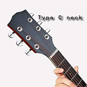 MUWIZ Guitar Kit, String Instrument Electronic Guitar 38inch Beginner Acoustic Guitar, Starter Kit, Cutaway Guitar of Solid Wood Veneer, Comes with A Guitar Backpack (Color : N, Size : 38inch)