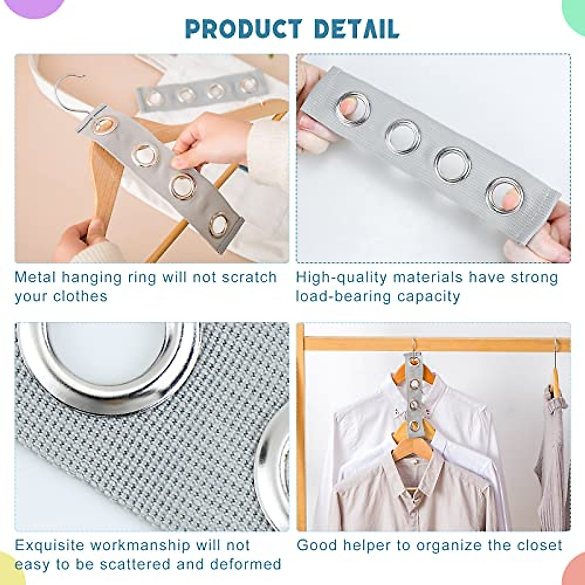 Dreamtop 44 Pcs Clothes Hanger Connector Hooks Cascading Clothes Hangers for Heavy Duty Hanger Connector Hooks for Plastic Hangers Hanger Extender Clips Hangers Space Saving