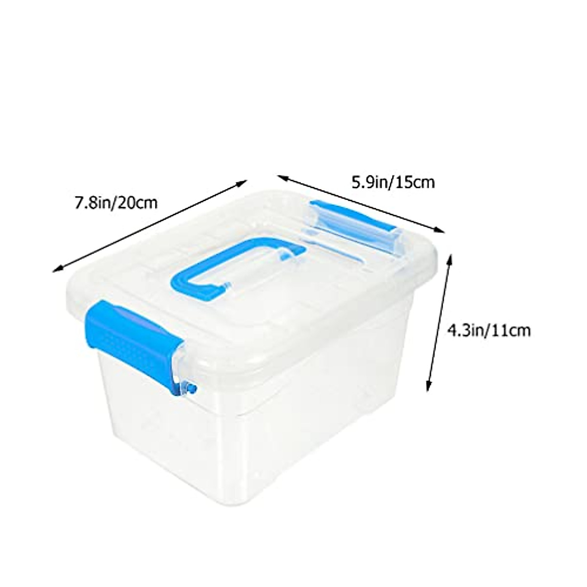 Cabilock Plastic Storage Bins 6pcs Clear Storage Latch Box Plastic Storage Container Bin with Latching Lid Stackable Nestable Shoe Box Organizer for Art Supplies Clear Plastic Storage Bins