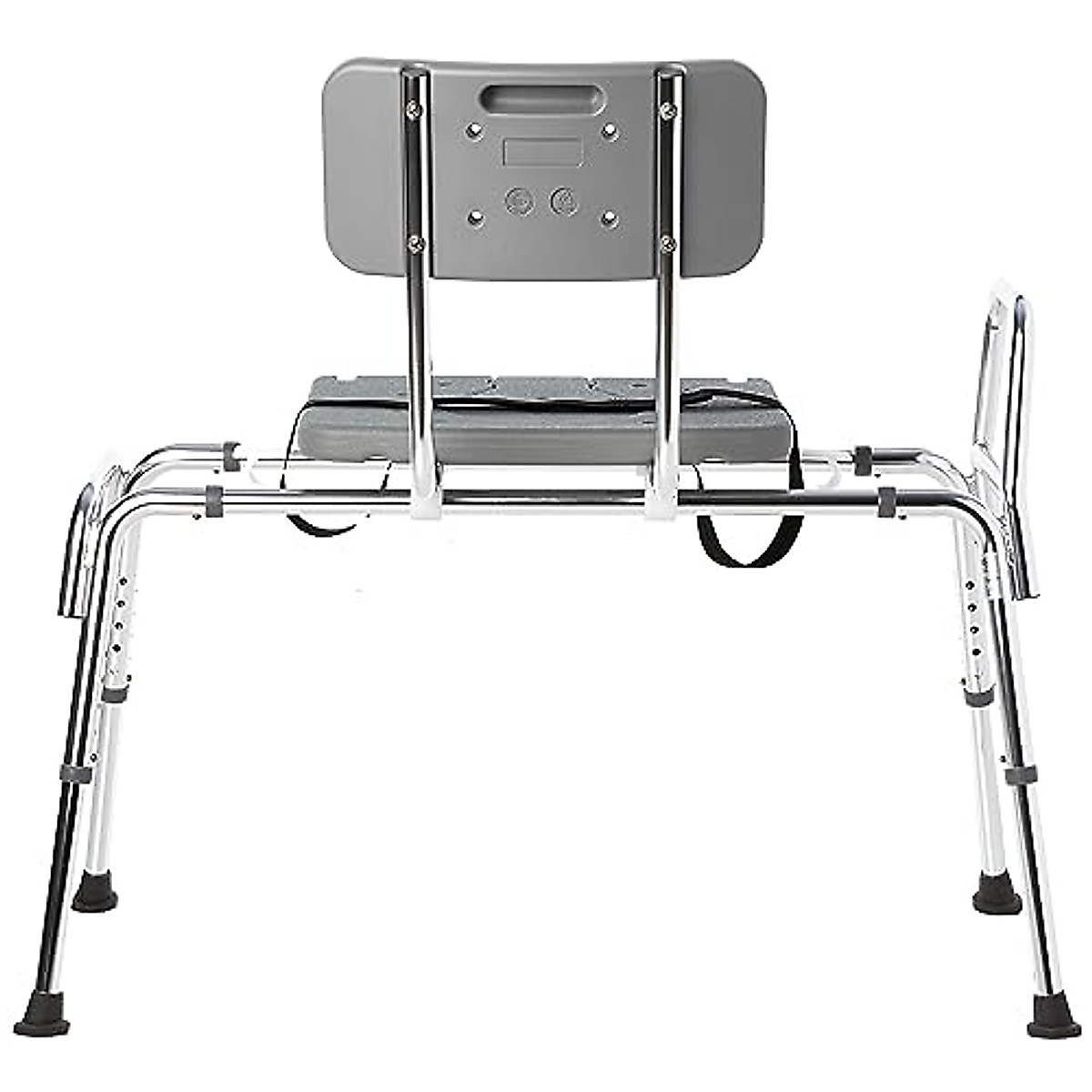DMI Tub Transfer Bench and Shower Chair with Non Slip Aluminum Body, FSA Eligible, Adjustable Seat Height and Cut Out Access, Holds Weight up to 400 Lbs, Bath and Shower Safety, Transfer Bench,Gray