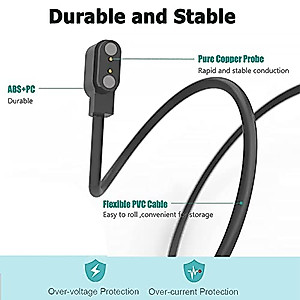 YwonShne Charger Compatible with HidrateSpark PRO/HidrateSpark PRO Steel/HidrateSpark PRO Tumbler Charger Chargering Cable Cord Magnetic USB Cradle Accessories(Black+Black)