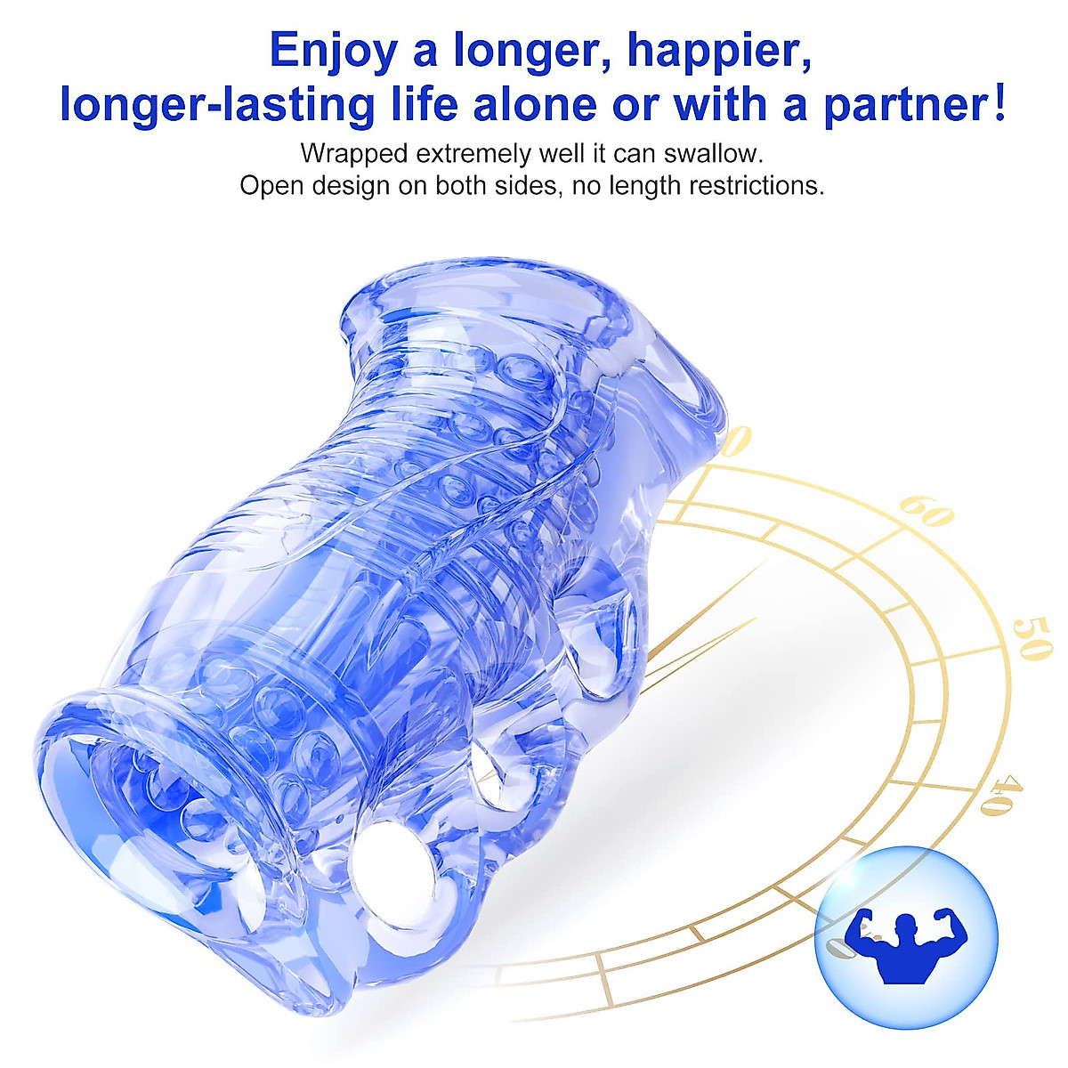 Male Masturbator Sex Adult Toys Pocket Pussy Stroker, Anal Doll Ass for Men Masturbation Oral Handjob Glans Training Tool Penis Trainer Massager Open-Ended Sleeve Blowjob Toy