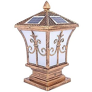 Outdoor Post Light Fixtures Post Lantern Solar Waterproof Column Headlights, Home Garden Community Lawn Lights, Die-cast Aluminum Anti-rust Lighting Lights,acrylic Lamp Shade Landscape Lights
