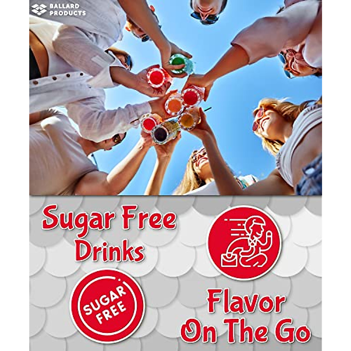 Sonic Singles to Go Variety Pack of 6-2 Boxes Each - Cherry Limeade, Strawberry Lemonade and Ocean Water - Bundle with Ballard Products Hard Candy Recipe Card