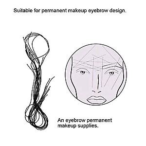 Eyebrow Measure Eyebrow Mapper, 10Pcs Microblading Line, Reusable Brows Measure Tool Brows Positioning for Eyebrow Makeup