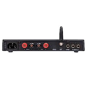 S.M.S.L AL200 Stereo Integrated Amplifier, 2-Channel Class D Audio Headphone Amp, MA5332MS Chip XMOS XU-316 MQA DSD Native 256, RCA/Bluetooth/USB/Coaxial/Optical Input with IR Remote Control