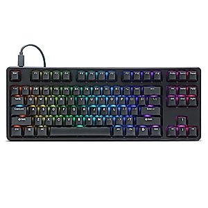 DROP Signature Series Mechanical Keyboard - Tenkeyless TKL (87 Key), Doubleshot Cherry Keycaps, Tactile Holy Panda Switches, Hot-Swap, Backlit RGB LED, USB-C, Aluminum Frame (Classic Midnight)