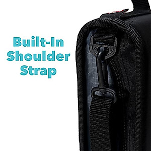 Case-it The Z Shape Zipper Binder - Two Binders in One - Double Sided 1.5 Inch D-Ring - Multiple Pockets - 500 Page Capacity - Comes with Shoulder Strap, Blue Z-176
