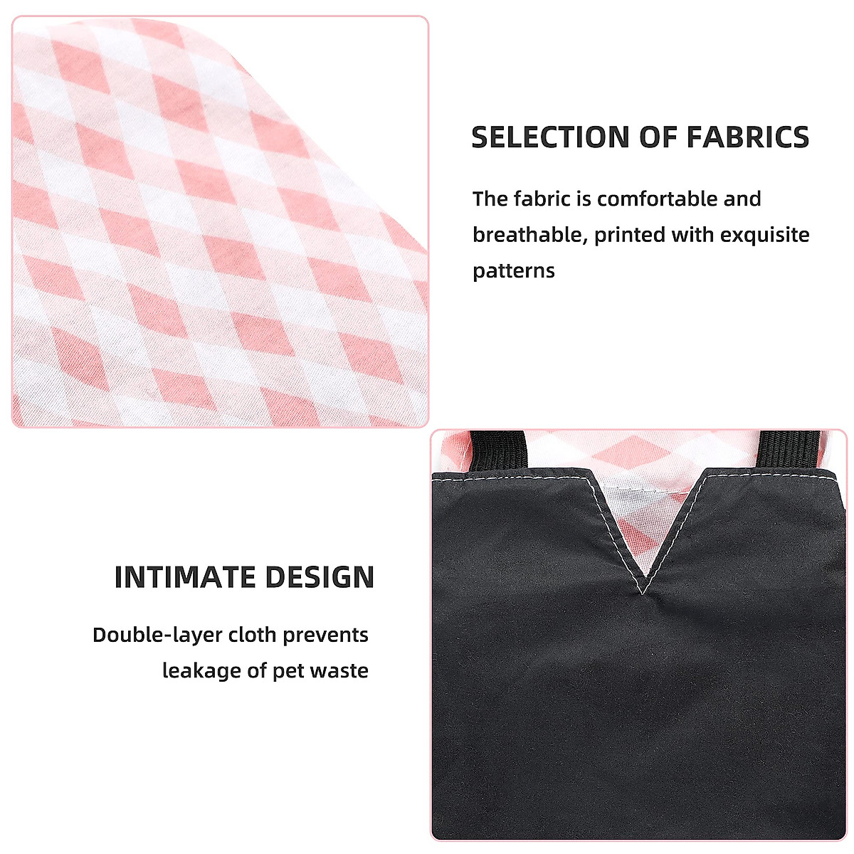 WANHAI Chicken Diaper for Pet Duck Goose or Hens Nappy Poultry Clothes with Bow-Knot,Washable Reusable and Adjustable, Pink-white