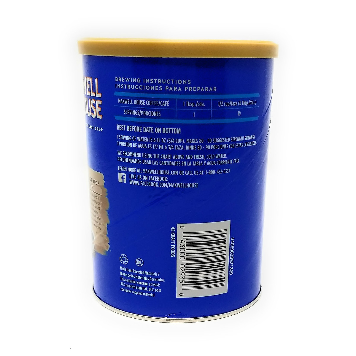 Maxwell House Hazelnut Ground Coffee, 11-Ounce Cannister (Pack of 3)