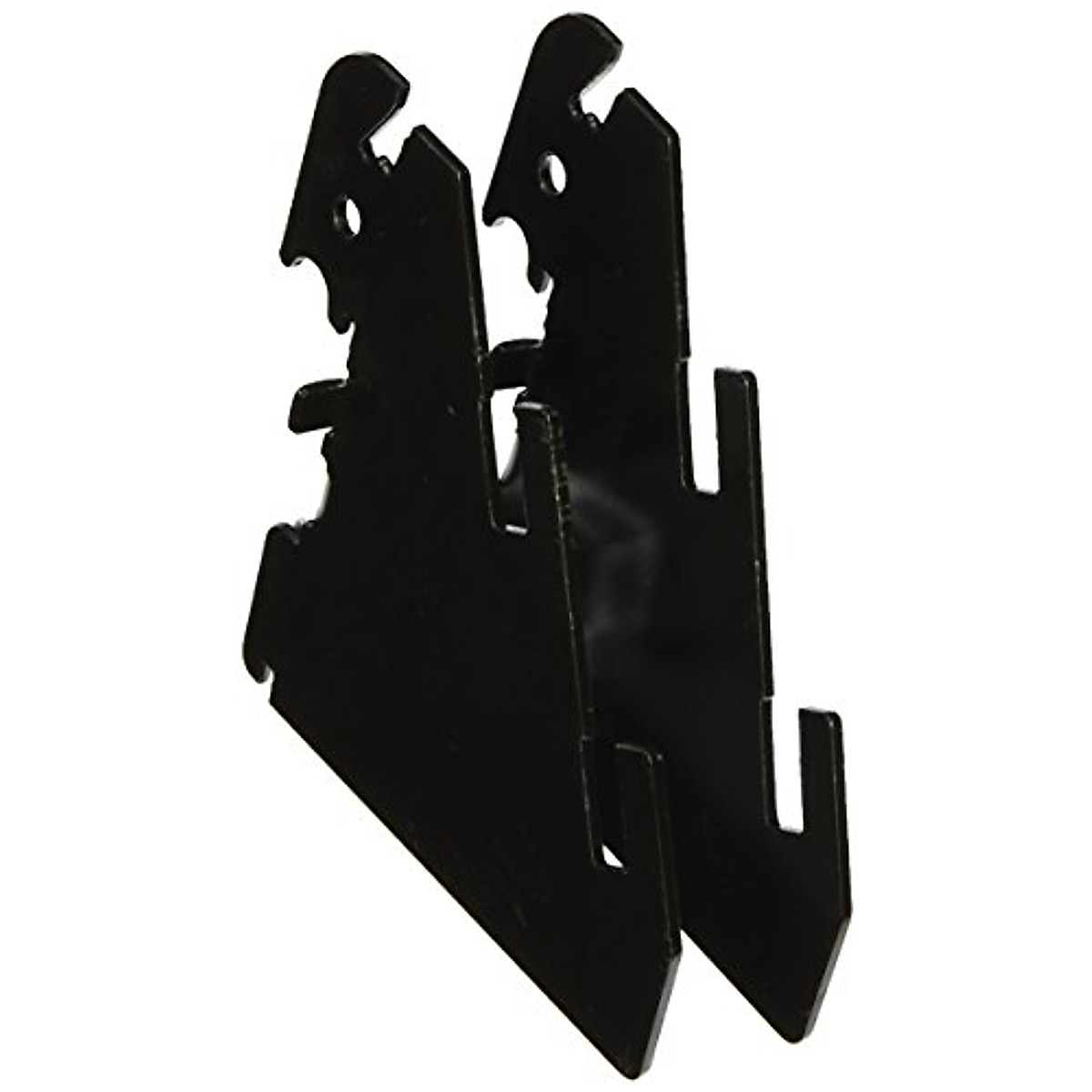 Wall Control Pegboard Slotted Metal Pegboard Bracket Pair Accessory Pack for Wall Control Pegboard and Slotted Tool Board – Black