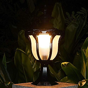 DIAOD Garden Lights Wall Pillar Lamp European Retro Led Home Villa Gate Pillar Outdoor Courtyard Super Bright Light