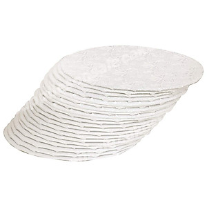 14 inch White Round Thin Sturdy Cake Board Drums for Displaying Cakes, 1/4 inch Thick, (1-Pack)