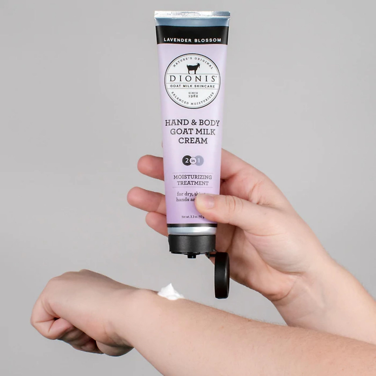 Dionis Goat Milk Skincare 3.3 oz Lavender Blossom Hand & Body Cream - Travel Size Hand Lotion For Hydrating & Moisturizing Dry Skin - Cruelty Free Cream Made In The USA - Paraben Free Formula