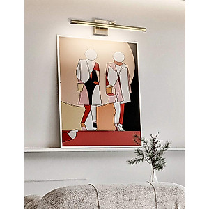 Joosenhouse Modern LED Picture Lights 24.4 inch, Antique Bronze Metal Artwork Display Lamp with Rotatable Sconces Lamp Head, 14W (70W Eqv.), Hardwired Connection, 3000K Warm White 840Lm…