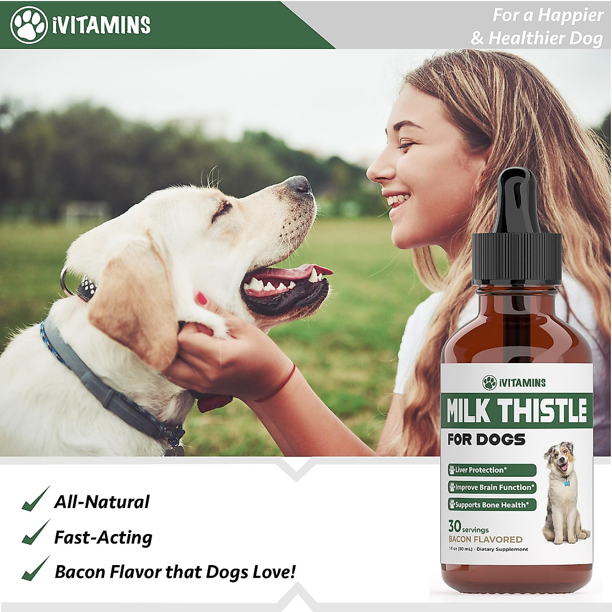 Milk Thistle for Dogs | Supports Liver and Kidney Health | Milk Thistle for Dogs Liver Support | Dog Milk Thistle | Dog Liver Support | Dog Liver Supplement | Milk Thistle Supplement for Dogs | 1 oz