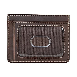 Lucky Brand Men's Embossed Card Case, Leather Western-Brown, One Size
